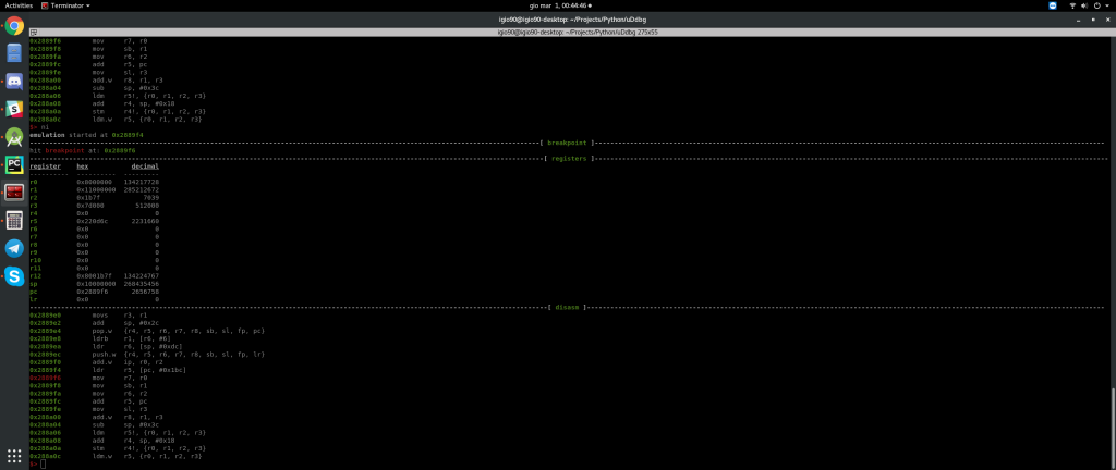 Debug on a static context with uDdbg – Unicorn DOPE Debugger – Giovanni Rocca